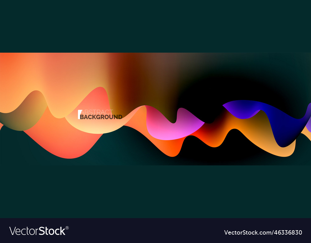 Dynamic liquid waves abstract background Vector Image