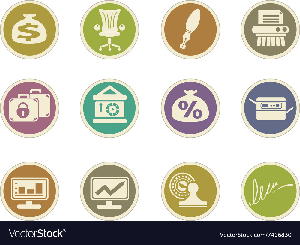 Finance icon set Royalty Free Vector Image - VectorStock