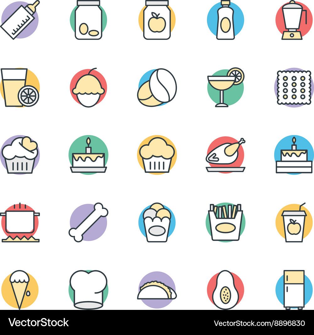 Food Cool Icons 9 Royalty Free Vector Image - VectorStock