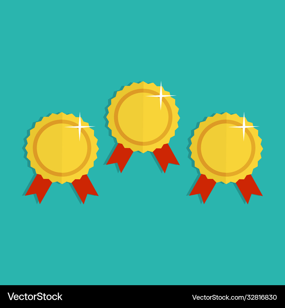 Gold reward winner icon Royalty Free Vector Image