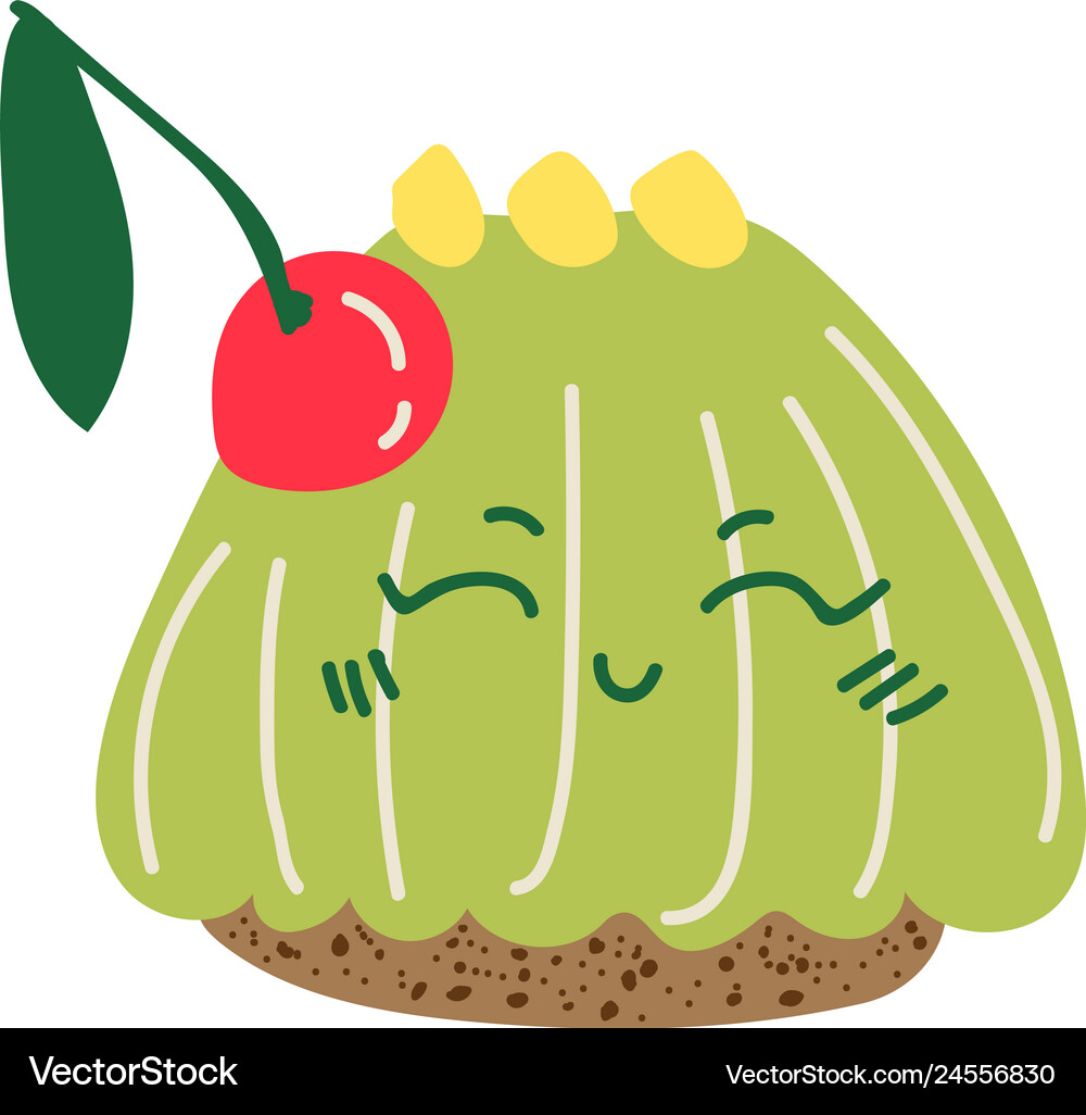 Happy cute delicious jelly cartoon character Vector Image