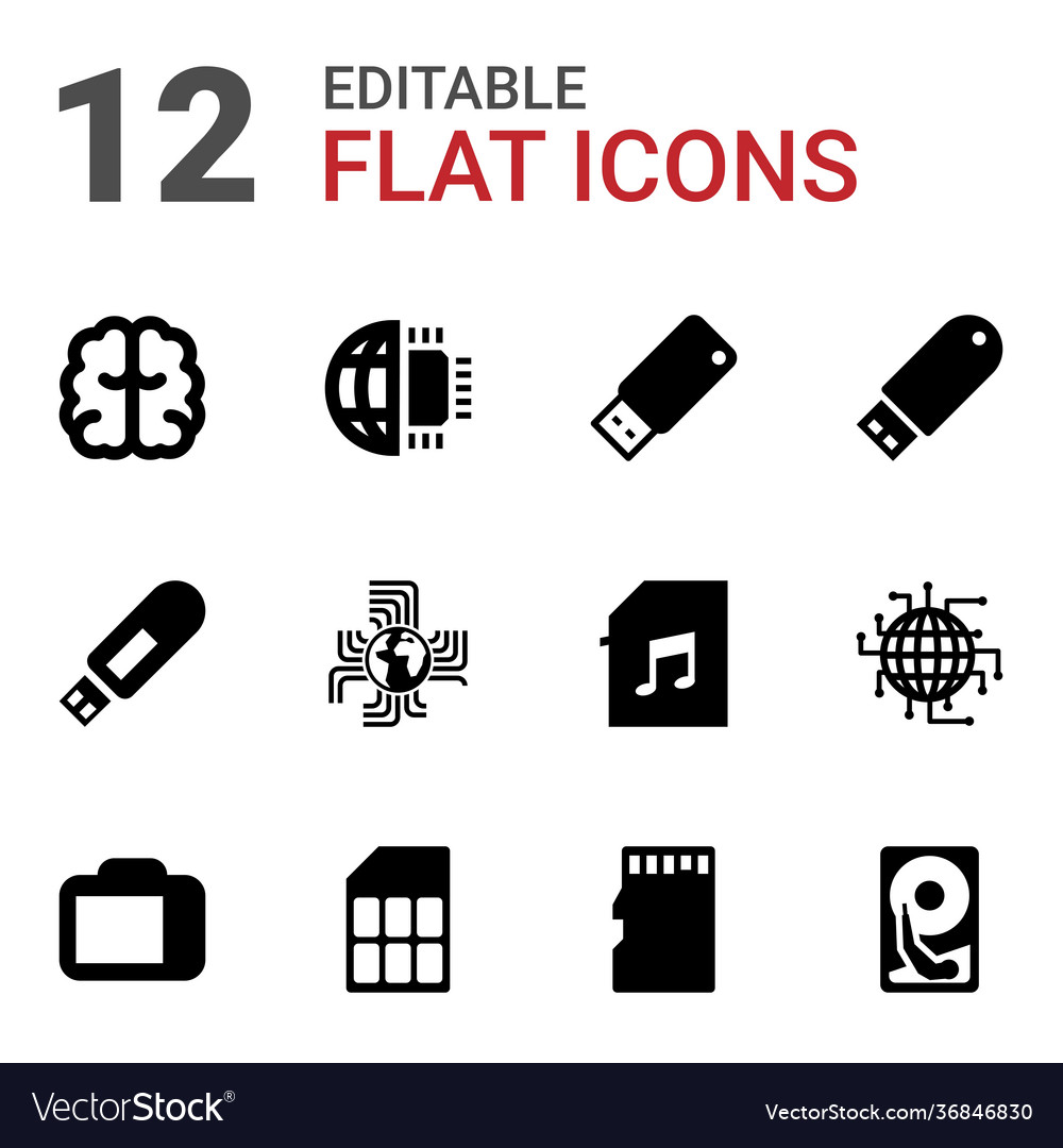 Memory icons Royalty Free Vector Image - VectorStock