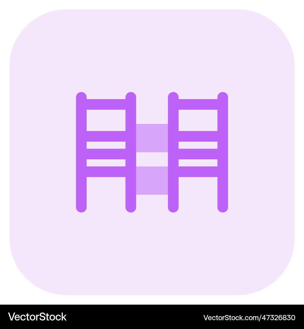 Pair of bench with an attached desk Royalty Free Vector