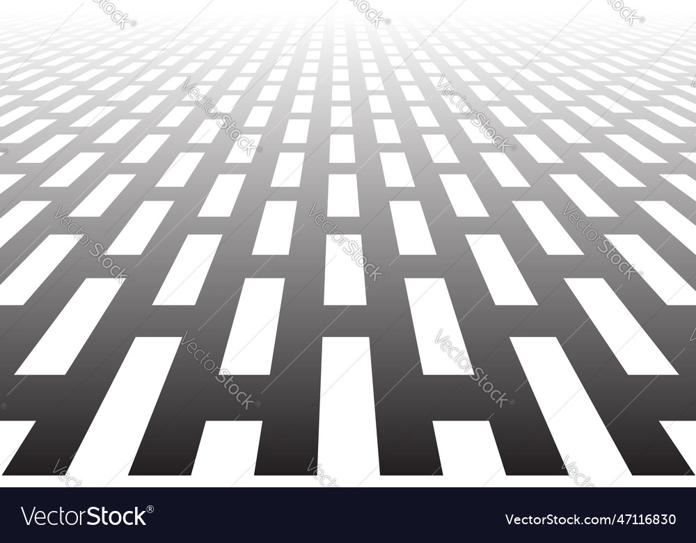 Pattern in diminishing perspective Royalty Free Vector Image