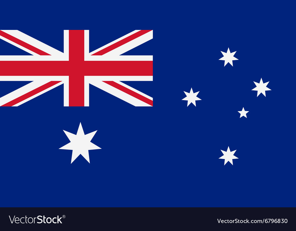 Rectangular Australia flag Royalty Free Vector Image