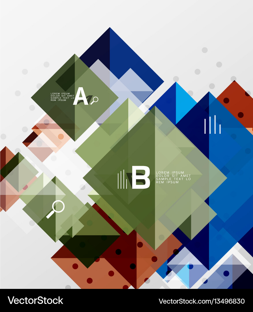 Repetition of overlapping color squares Royalty Free Vector