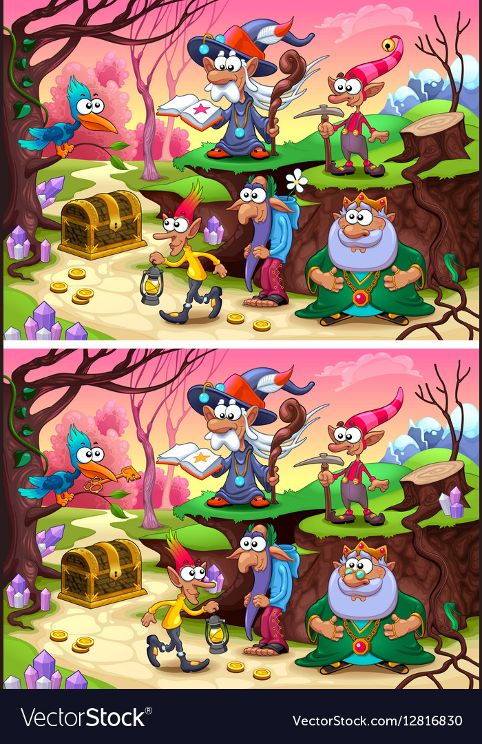 Spot the differences Royalty Free Vector Image