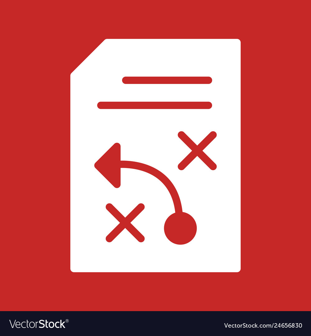 Tactics document icon Royalty Free Vector Image