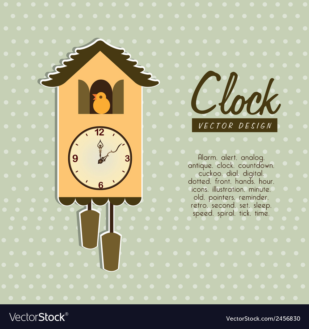 Time design over dotted background Royalty Free Vector Image