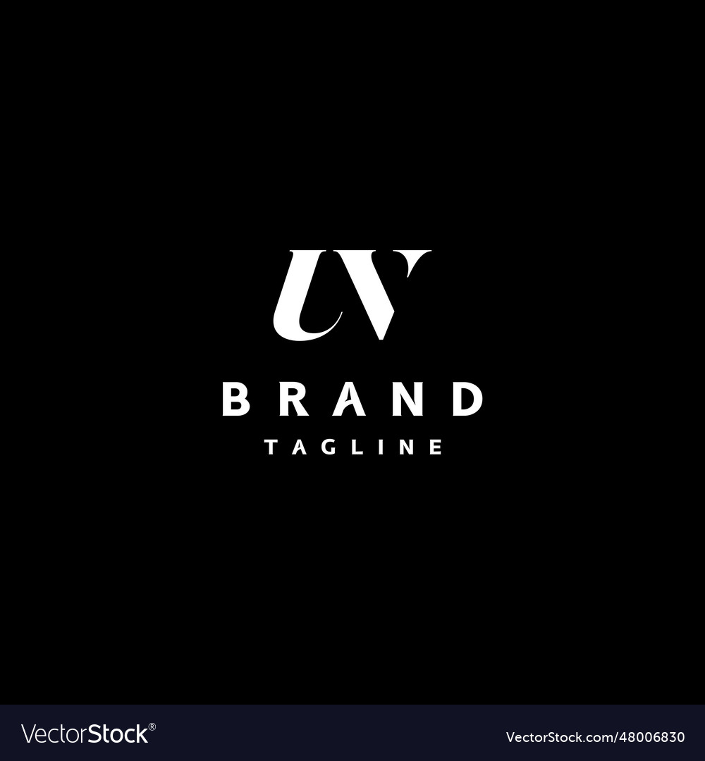 UV Initial Monogram Logo Royalty Free Vector Image
