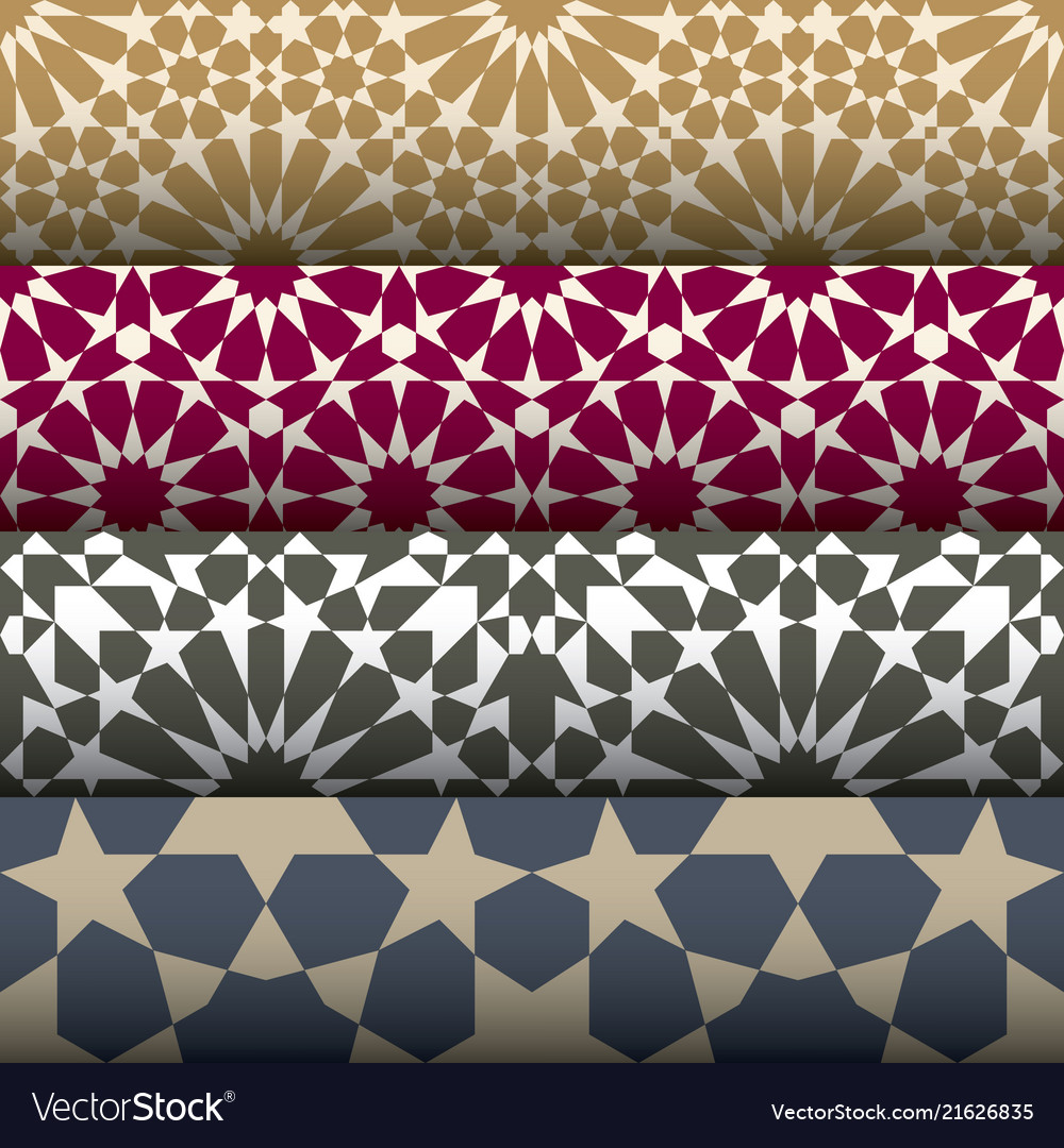 5 geometric seamless patterns Royalty Free Vector Image