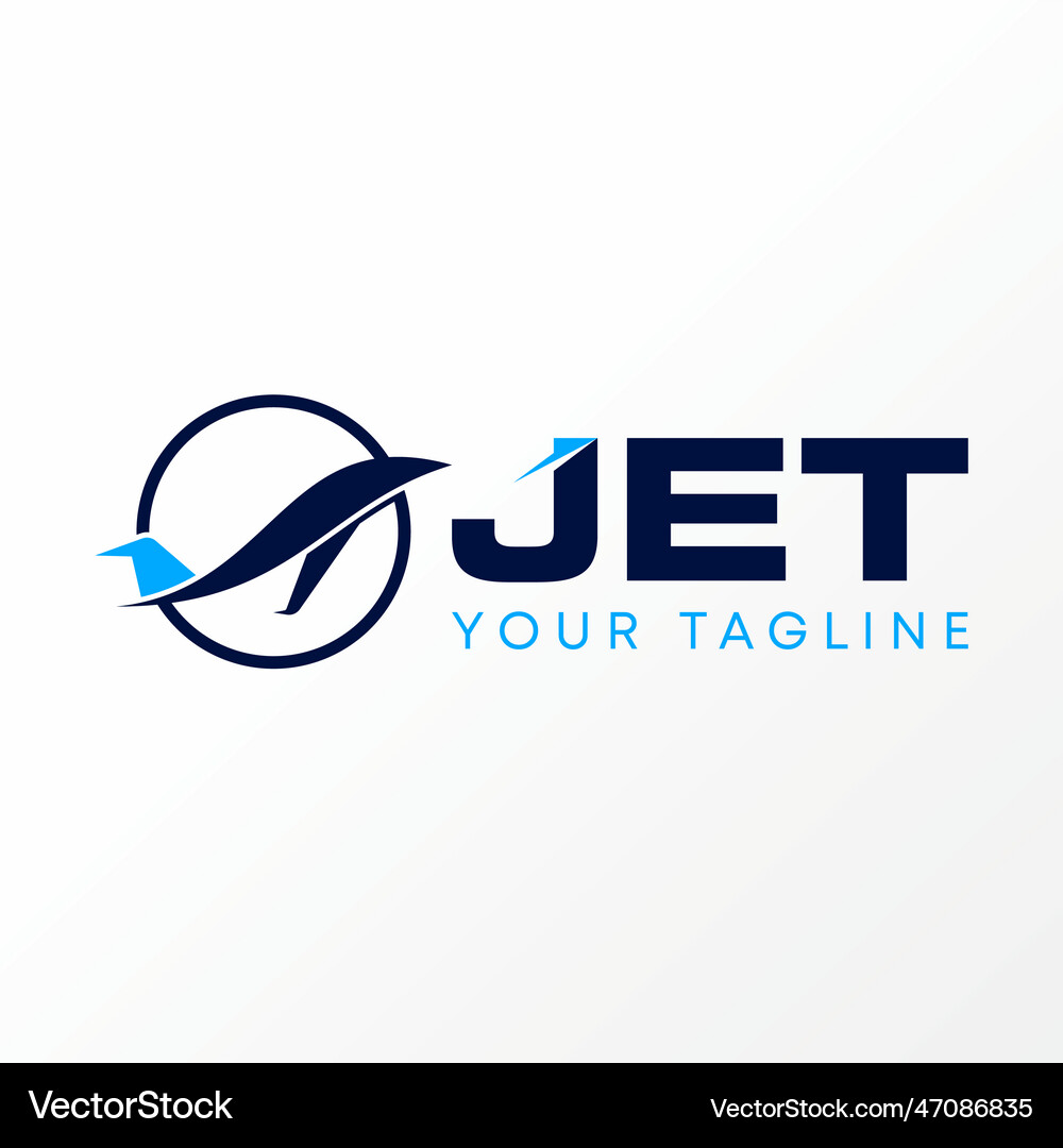 Airplane jet fast flight inside circle line travel