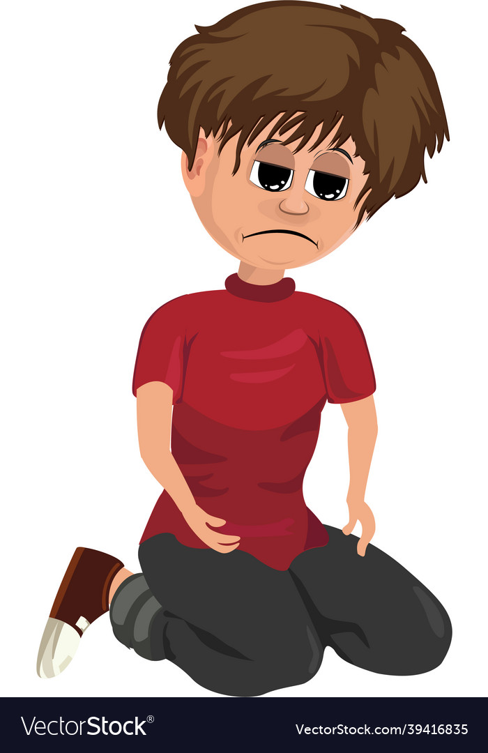 Crying boy Royalty Free Vector Image - VectorStock