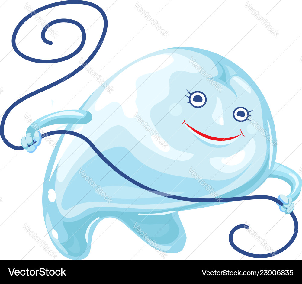 Dental floss icon cartoon style Royalty Free Vector Image