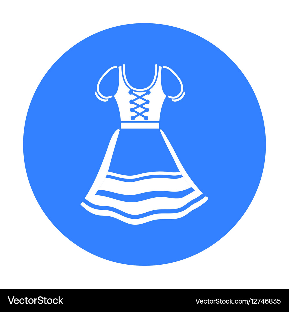 Dirndl icon in black style isolated on white Vector Image