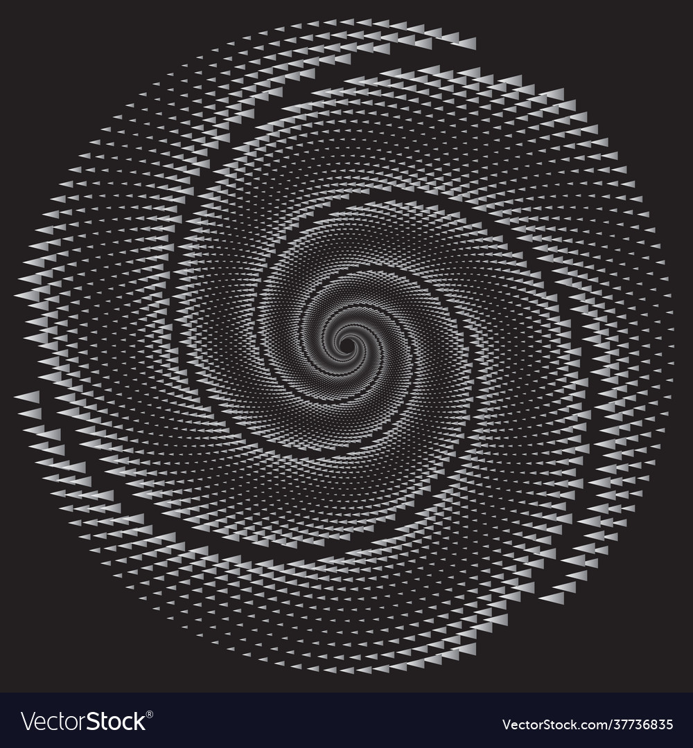 Dotted halftone spiral pattern or texture Vector Image