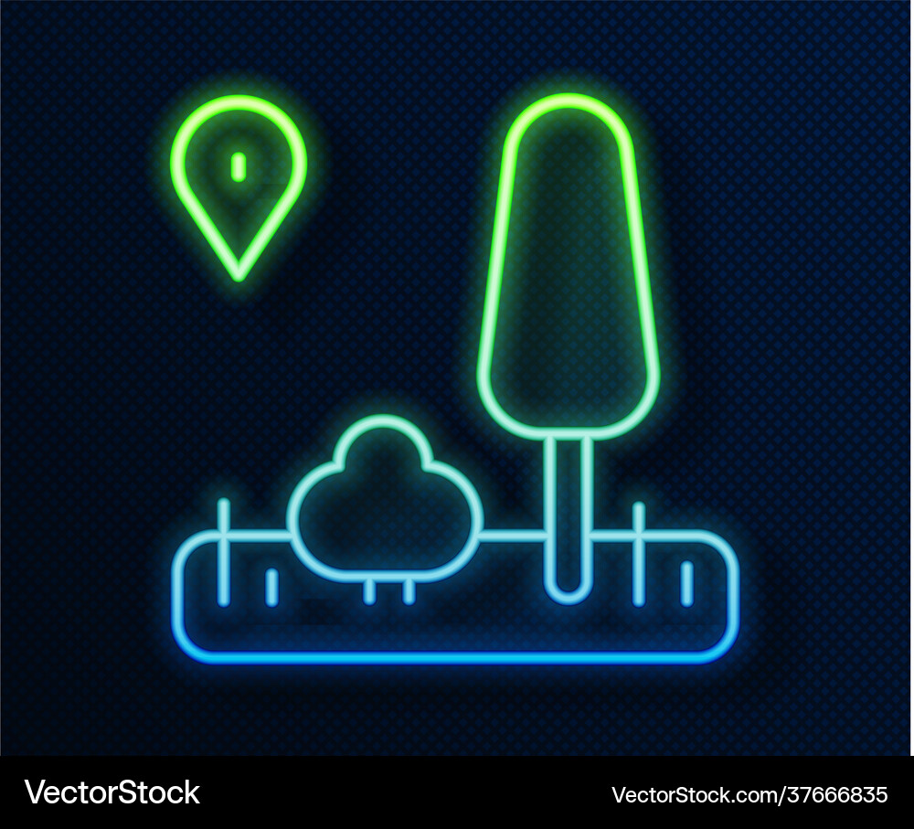 Glowing neon line infographic city map Royalty Free Vector