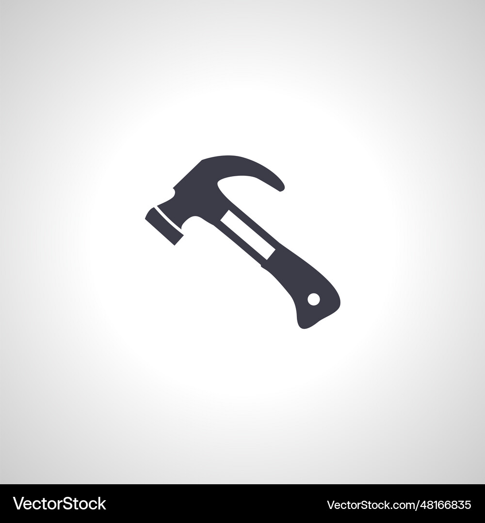 Hammer icon repair isolated icon Royalty Free Vector Image