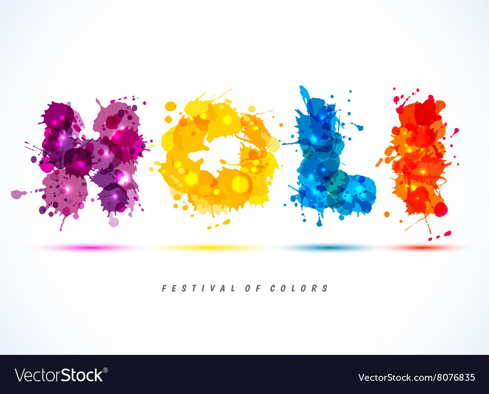 Holi spring festival of colors design element Vector Image