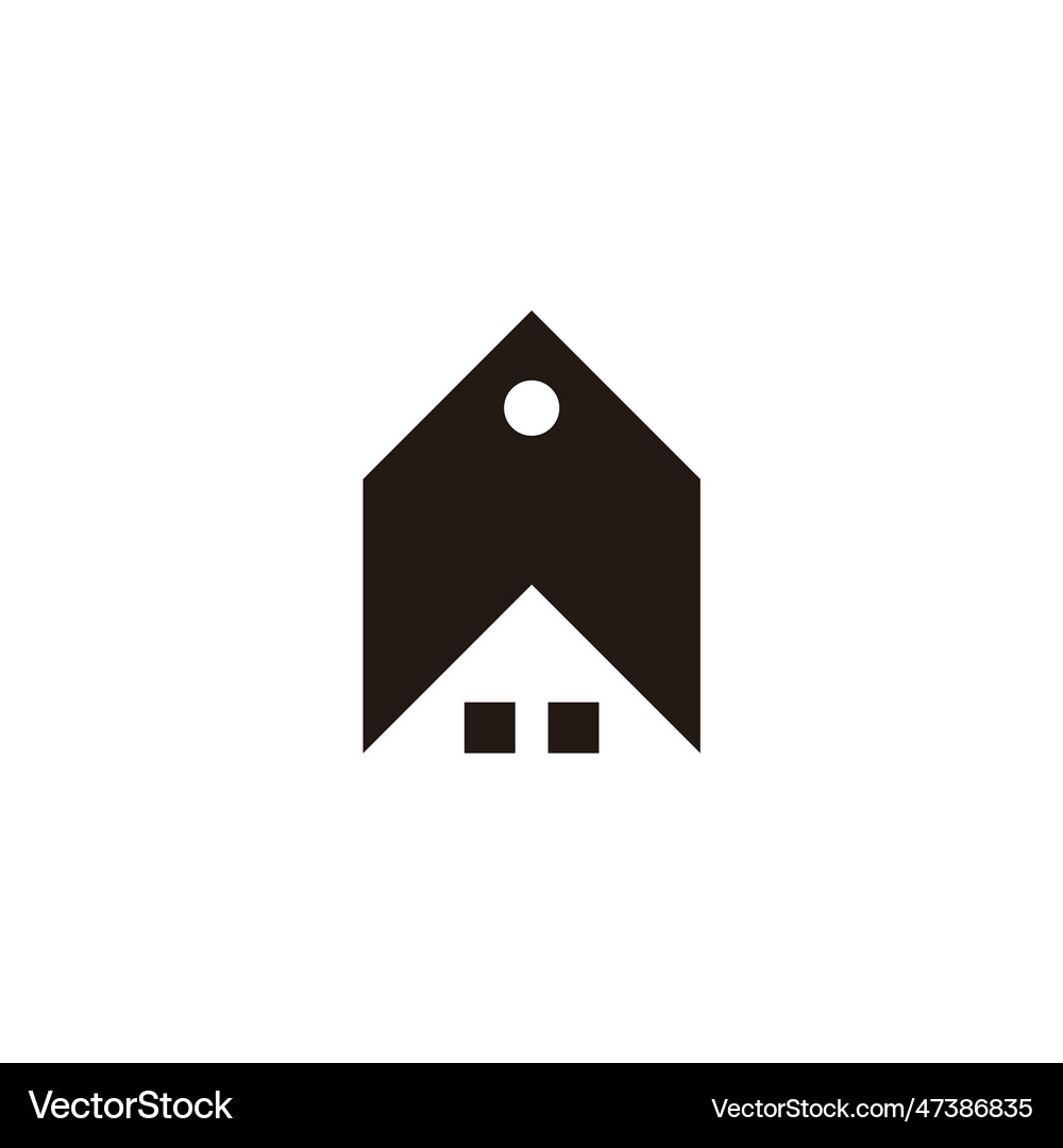 Home price tag simple geometry logo Royalty Free Vector