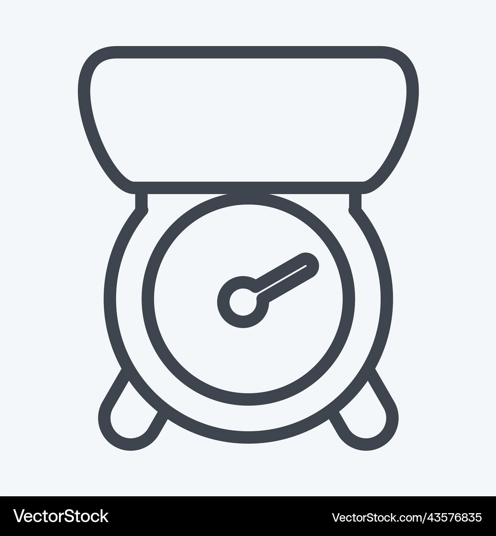 Icon kitchen scales suitable for education symbol Vector Image