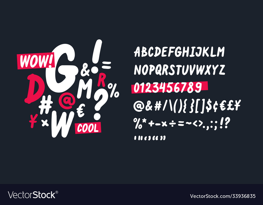 Modern Alphabet Font Capital Letters Latin Vector Image
