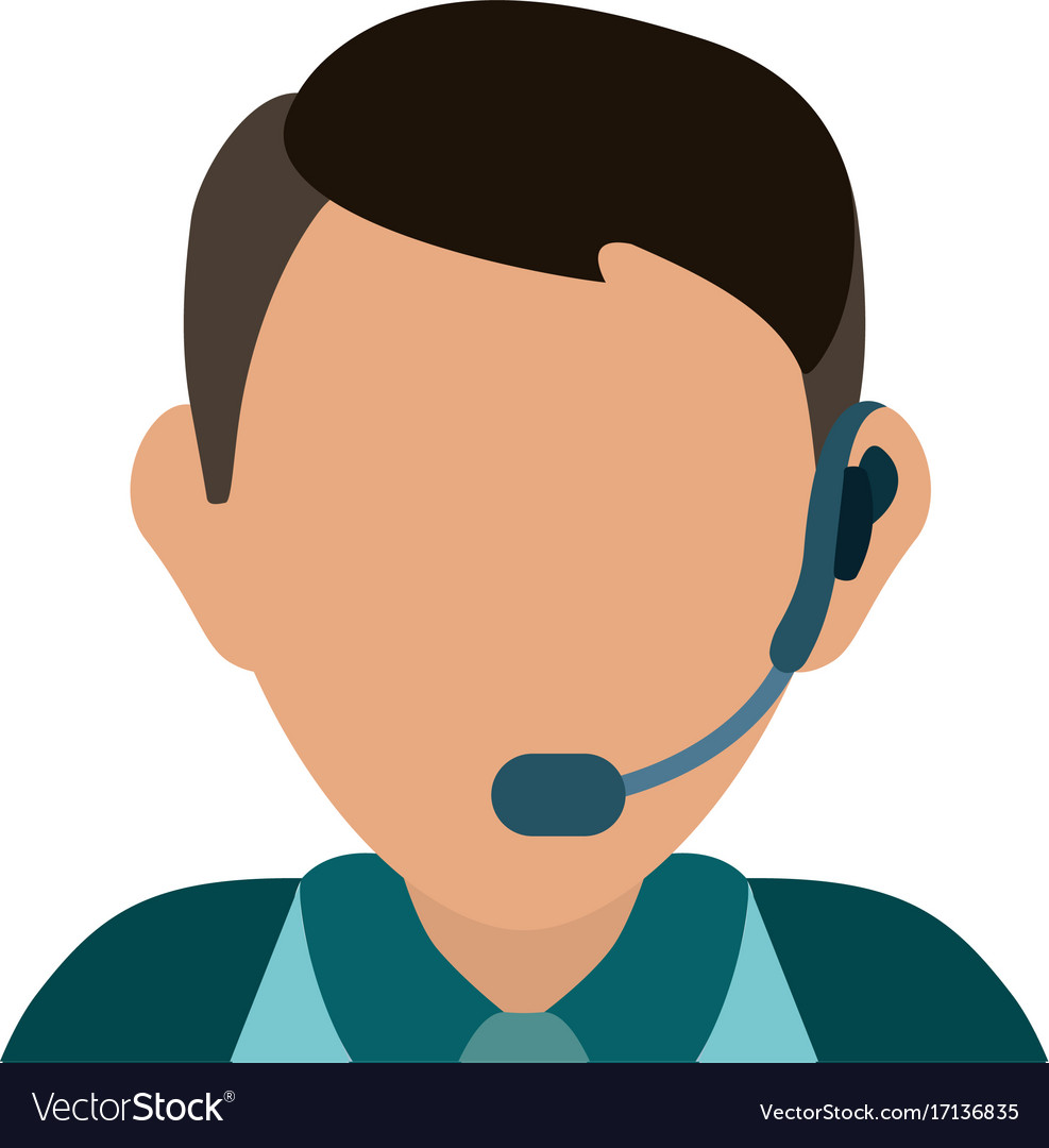 Operator man Royalty Free Vector Image - VectorStock