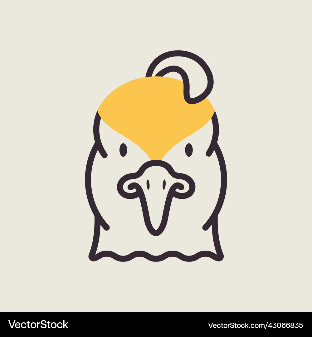 Quail icon animal head symbol Royalty Free Vector Image