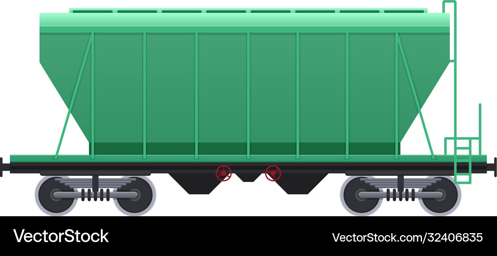 Railway wagon with cargo in form coal products Vector Image