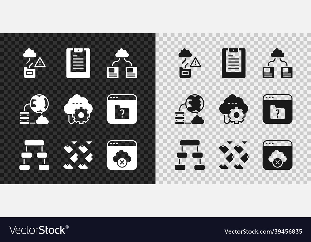 Set cloud technology data transfer server data Vector Image Set cloud technology data transfer server data Vector Image