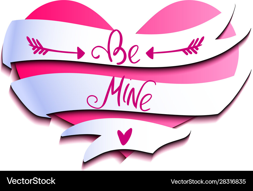 Valentines heart lettering 5 Royalty Free Vector Image