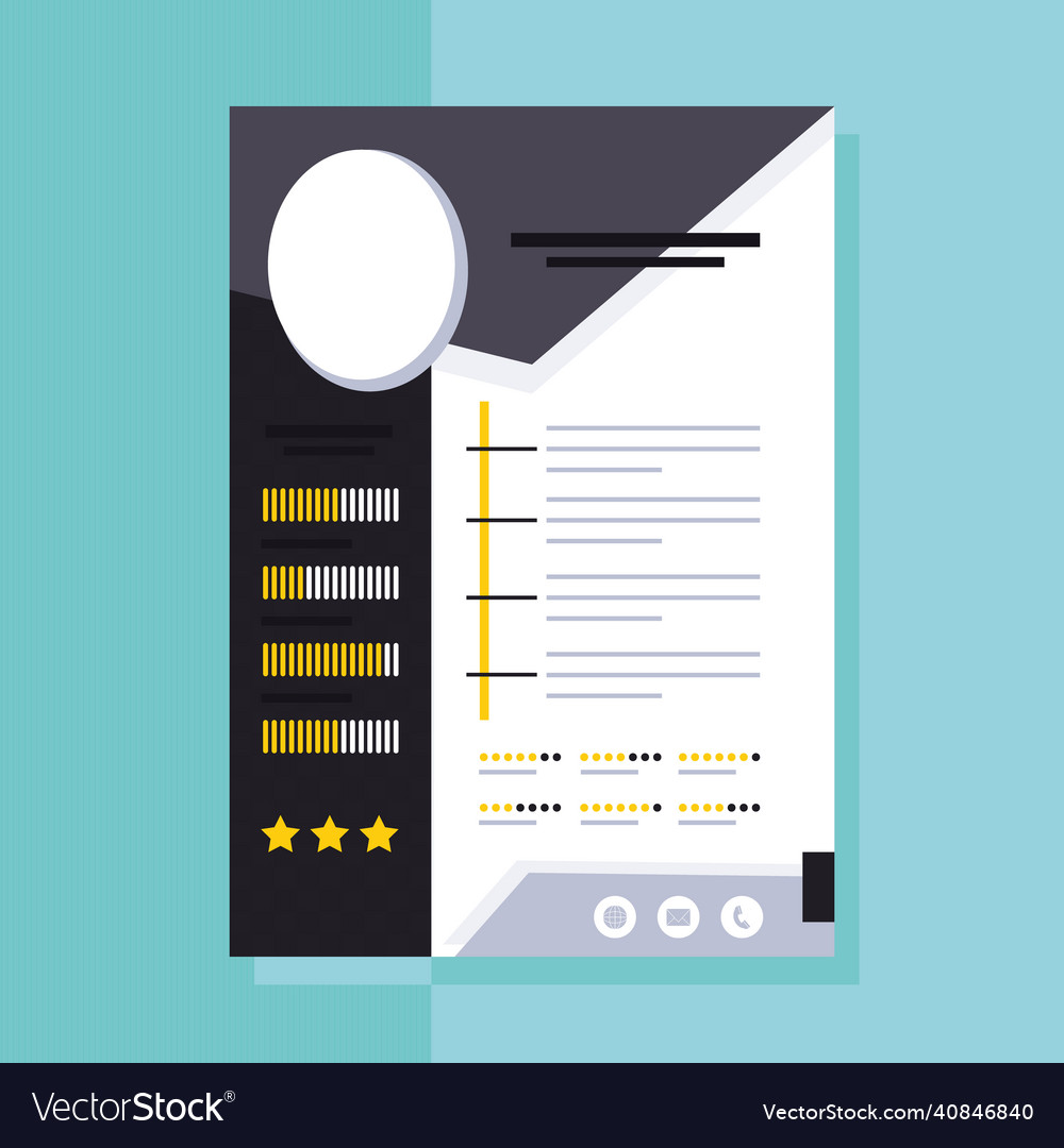 Cv curriculum Royalty Free Vector Image - VectorStock