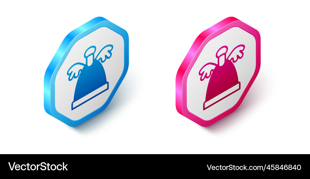 Isometric angel icon isolated on white background Vector Image