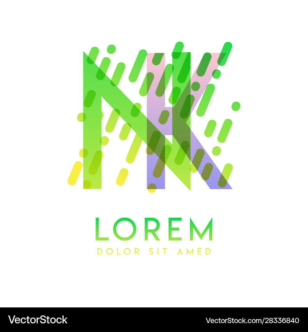 Nk logo with theme galaxy speed and style Vector Image