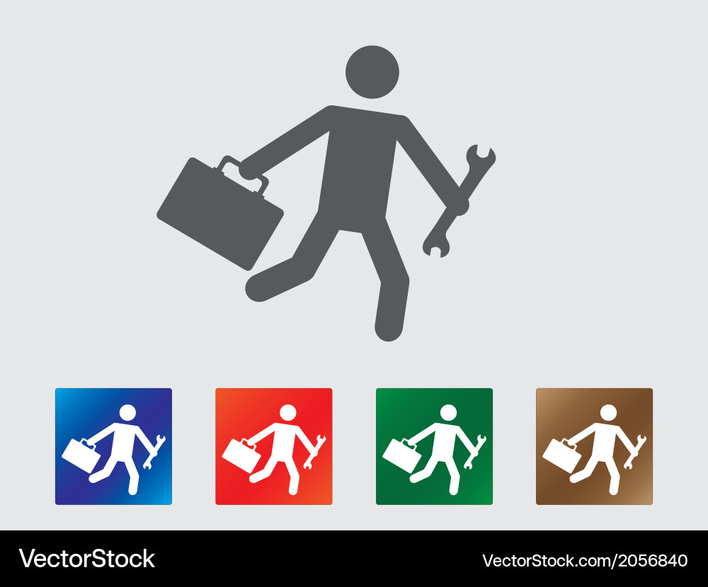 People late for work icons Royalty Free Vector Image