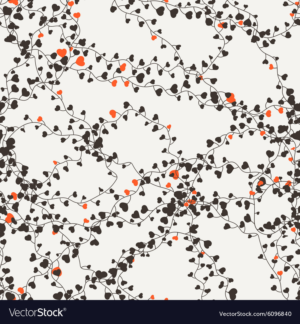 Seamless floral pattern curved vines Royalty Free Vector