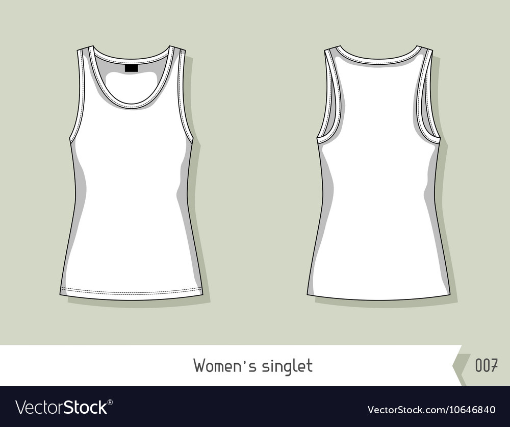 Women Singlet Template For Design Easily Vector Image