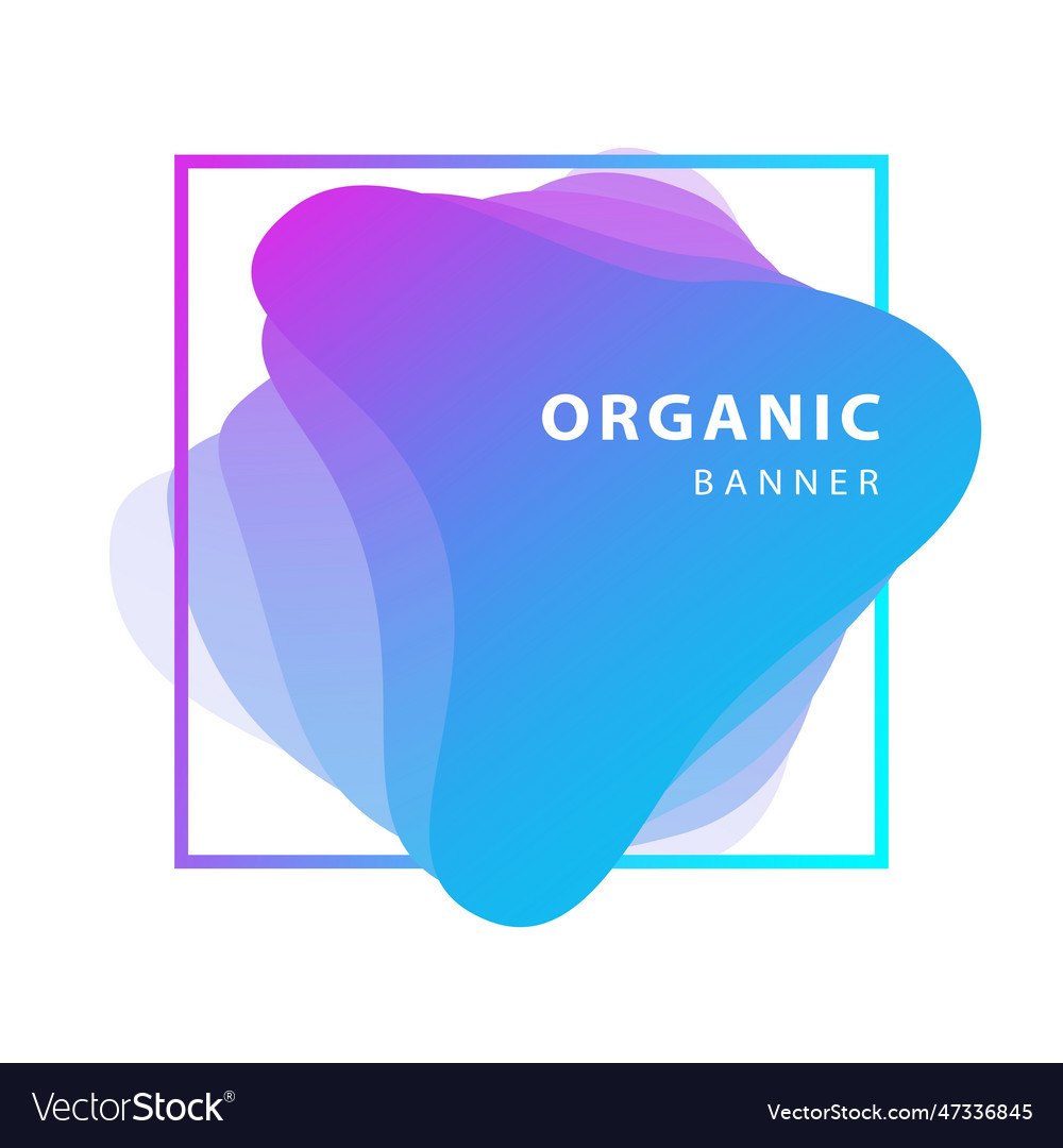 Abstract flowing liquid elements with frame Vector Image