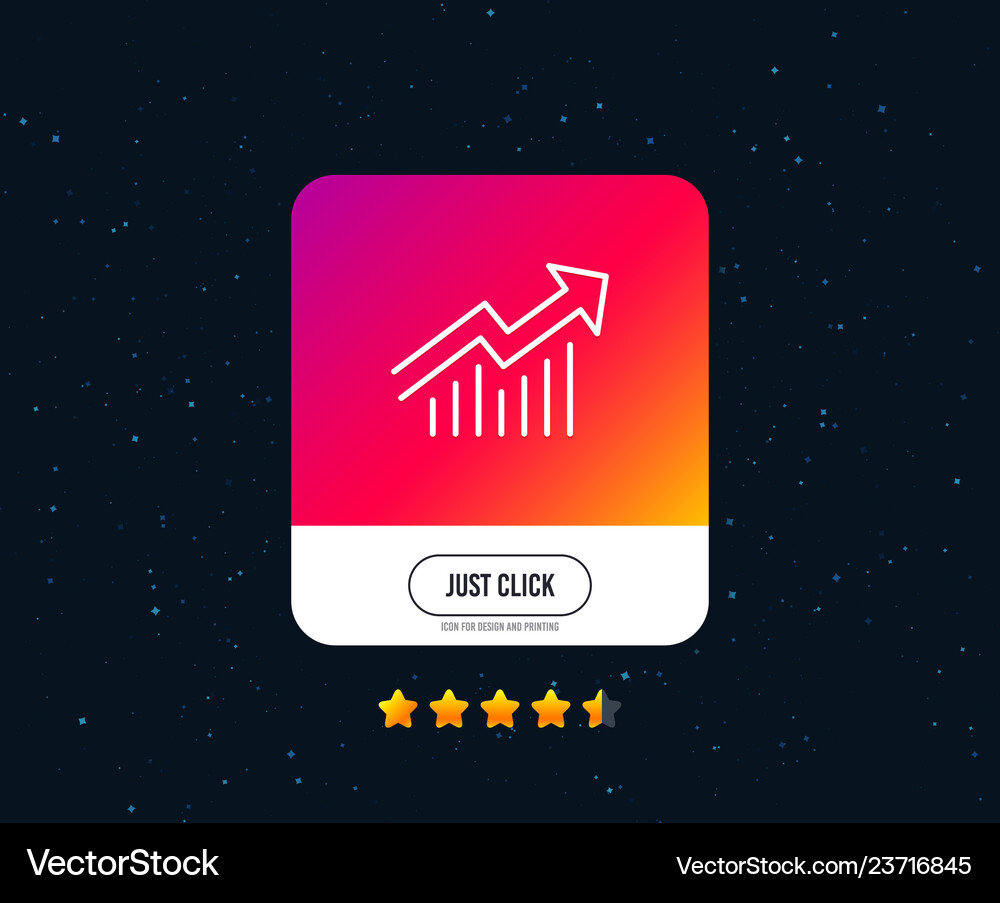 Chart line icon report graph or sales growth sign Vector Image
