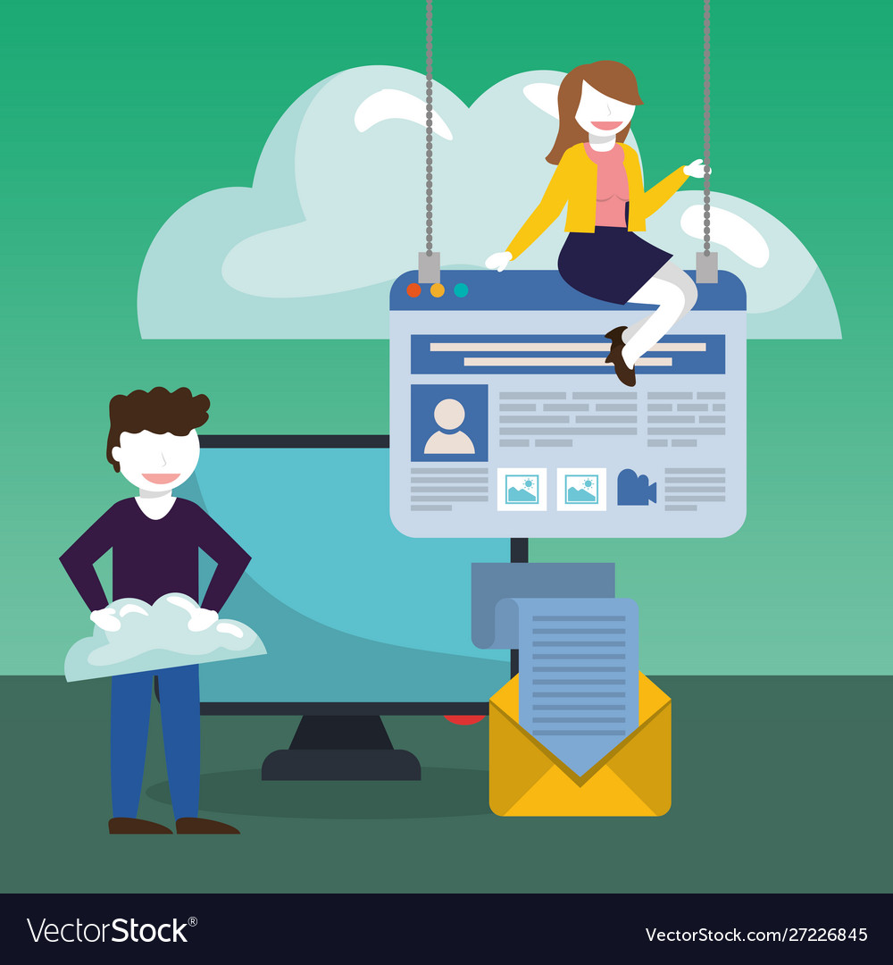 Database digital design Royalty Free Vector Image