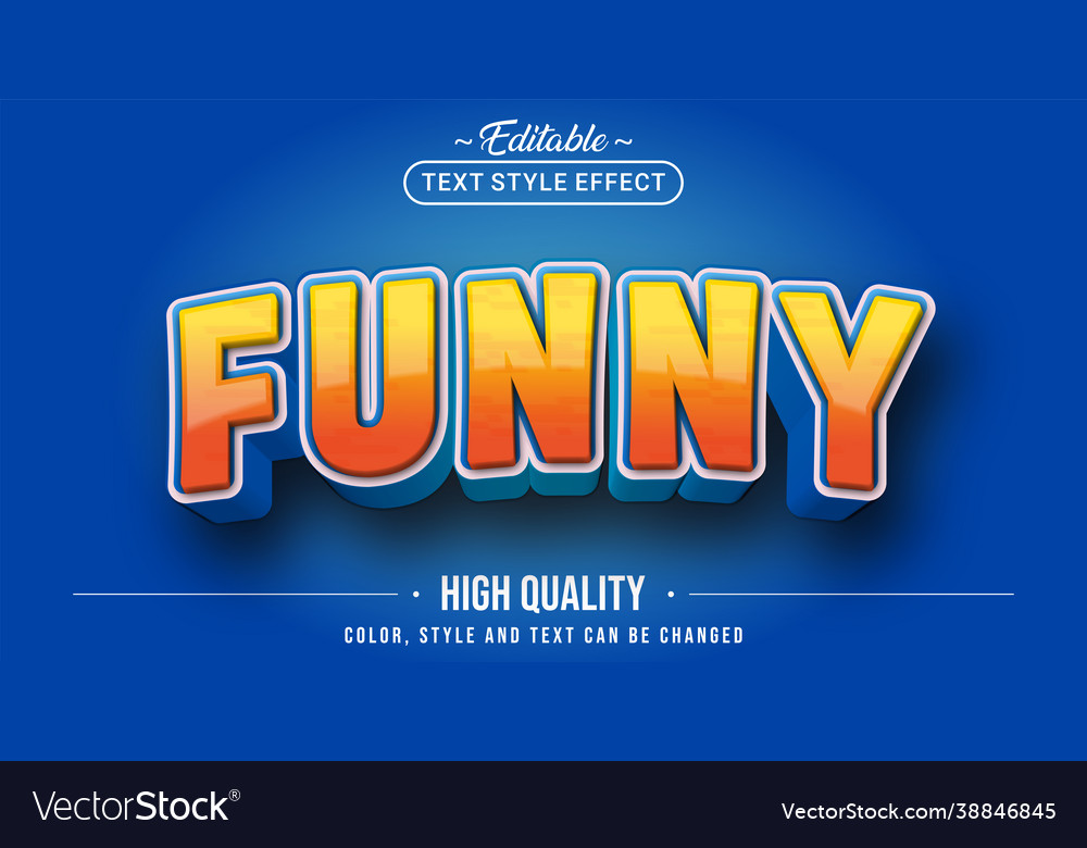 Editable text style effect - funny Royalty Free Vector Image