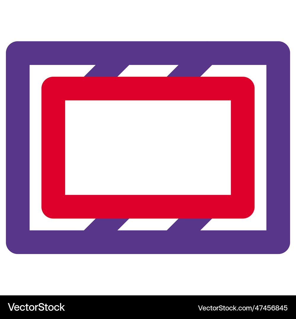 Glass photo frame with stylish borders Royalty Free Vector