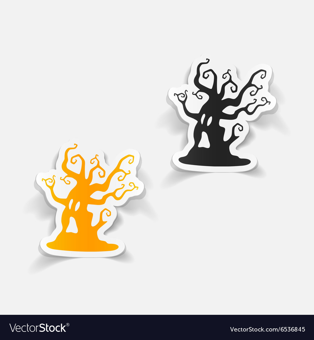 Realistic design element tree Royalty Free Vector Image