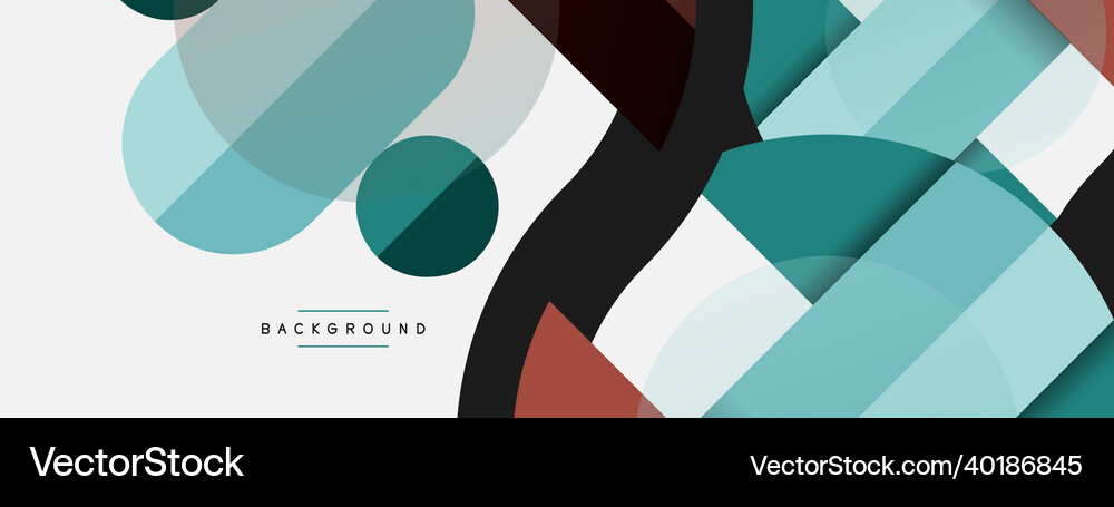 Round geometric shapes lines and circles Vector Image