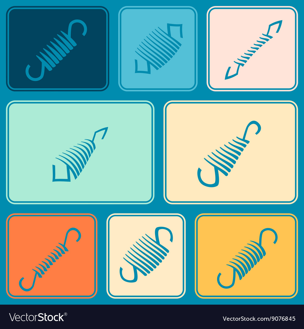 Seamless background with springs Royalty Free Vector Image