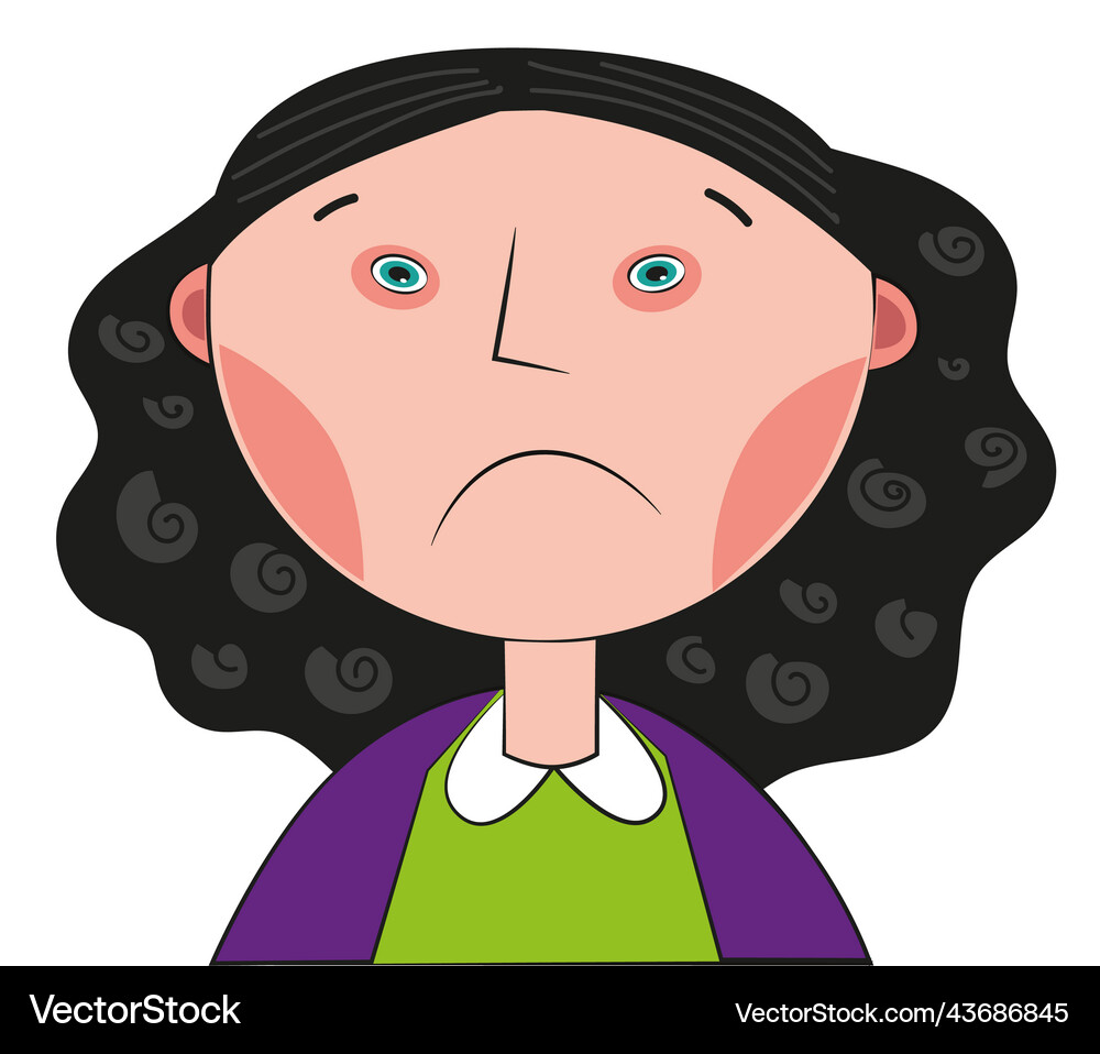 Uncomfortable Facial Expression Cartoon