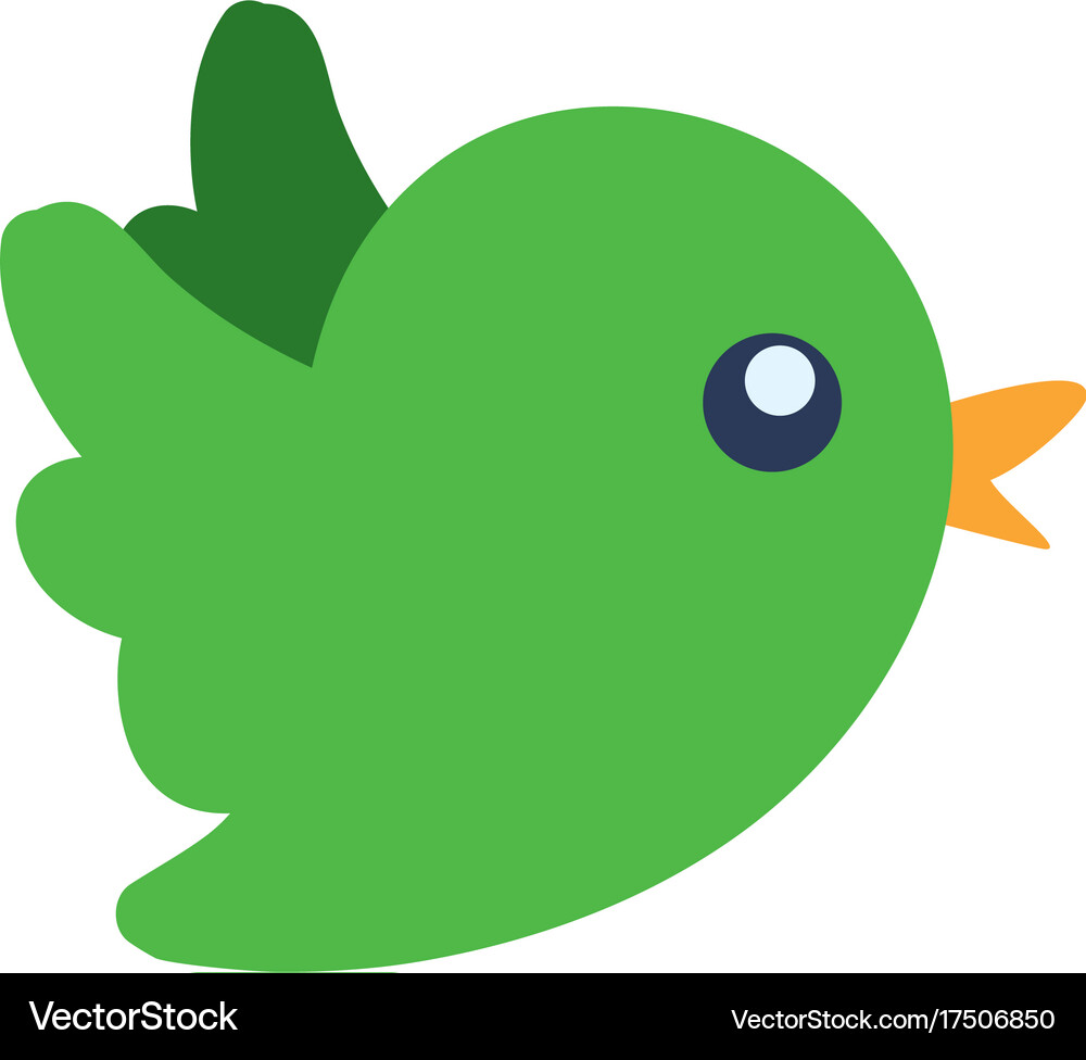 Birdie social network symbol Royalty Free Vector Image