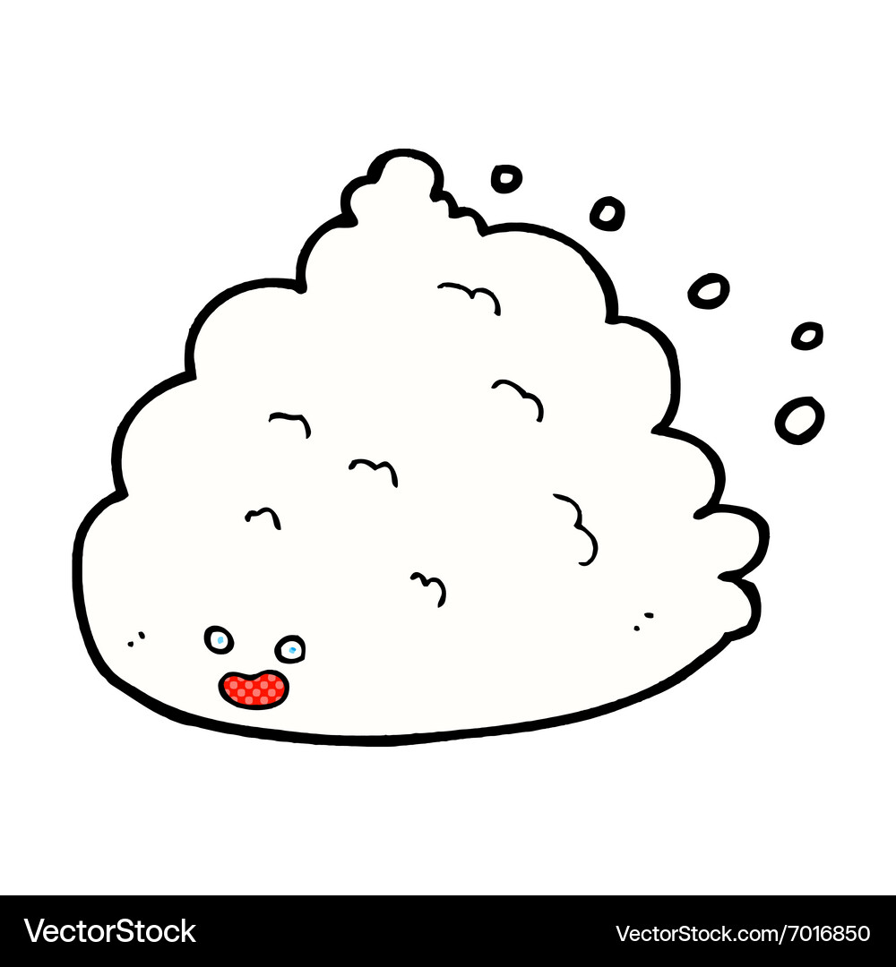 Comic cartoon cloud character Royalty Free Vector Image