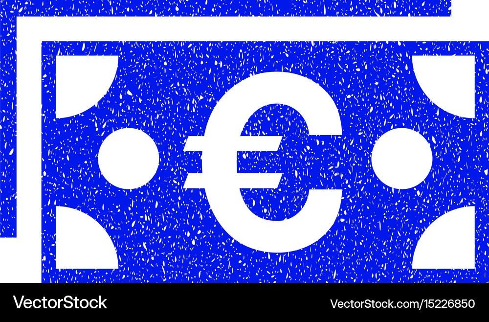 Euro banknotes grunge icon Royalty Free Vector Image