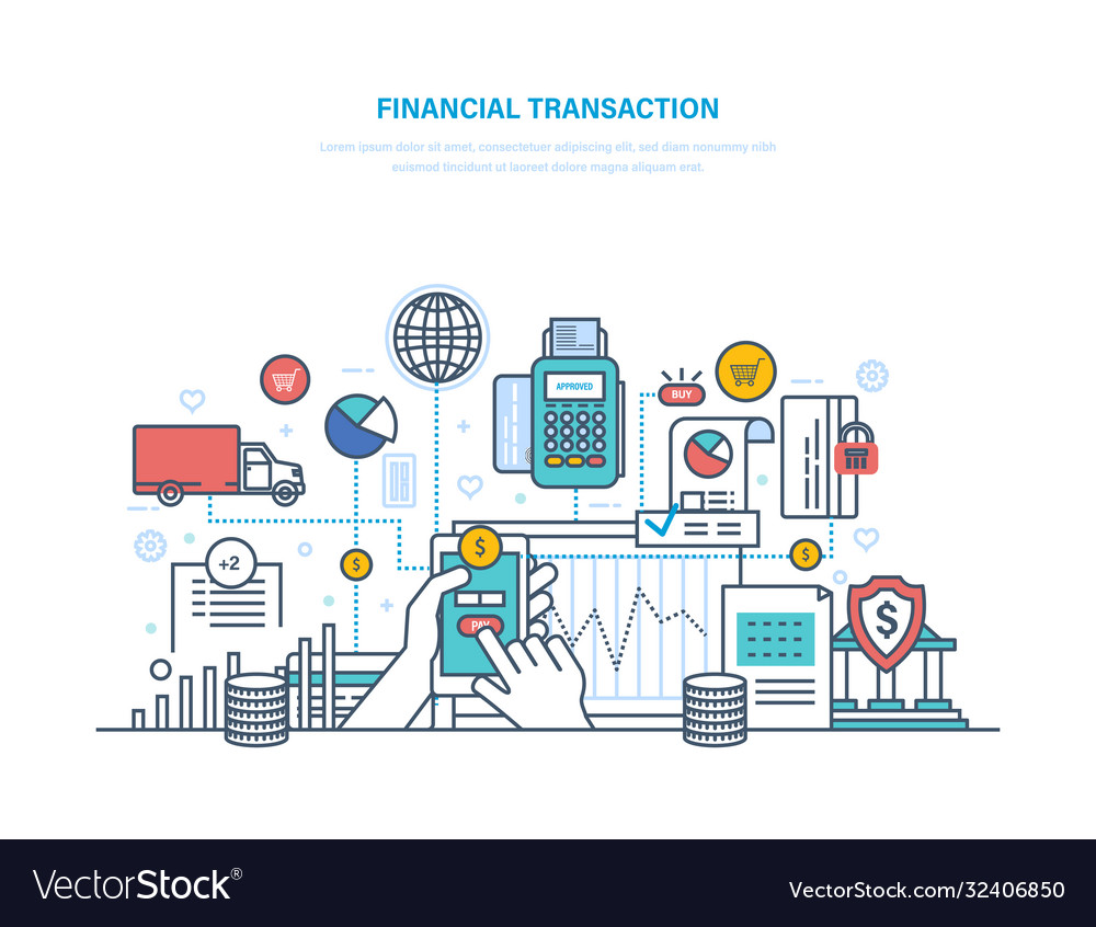 Financial transactions contribution money Vector Image Financial transactions contribution money Vector Image